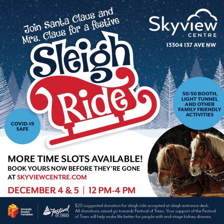 Festive Sleigh Rides at Skyview Centre | Family Fun Edmonton