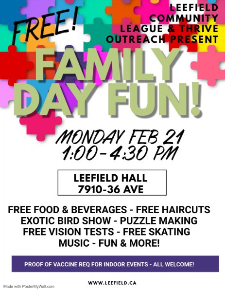 Free Family Day Fun at Leefield Hall | Family Fun Edmonton