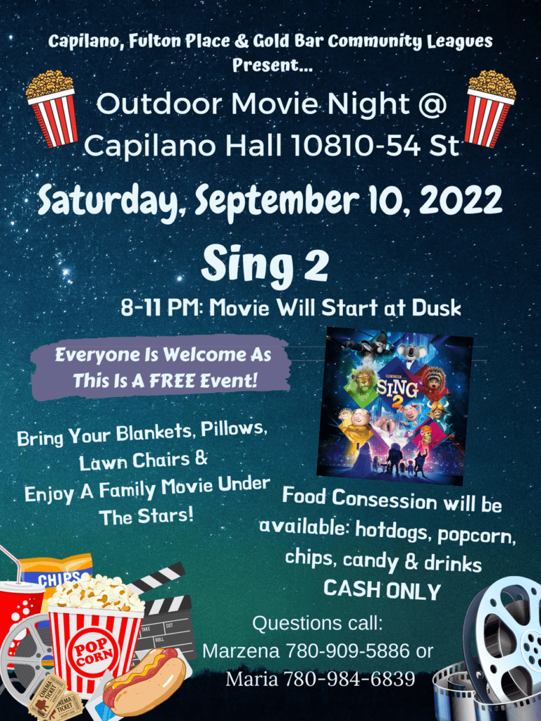 Outdoor Movie Night at Capilano Hall | Family Fun Edmonton