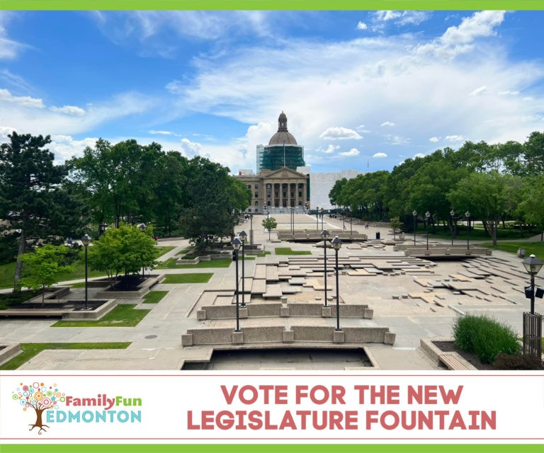 Vote for the new Legislature Grounds Fountain Design | Family Fun Edmonton