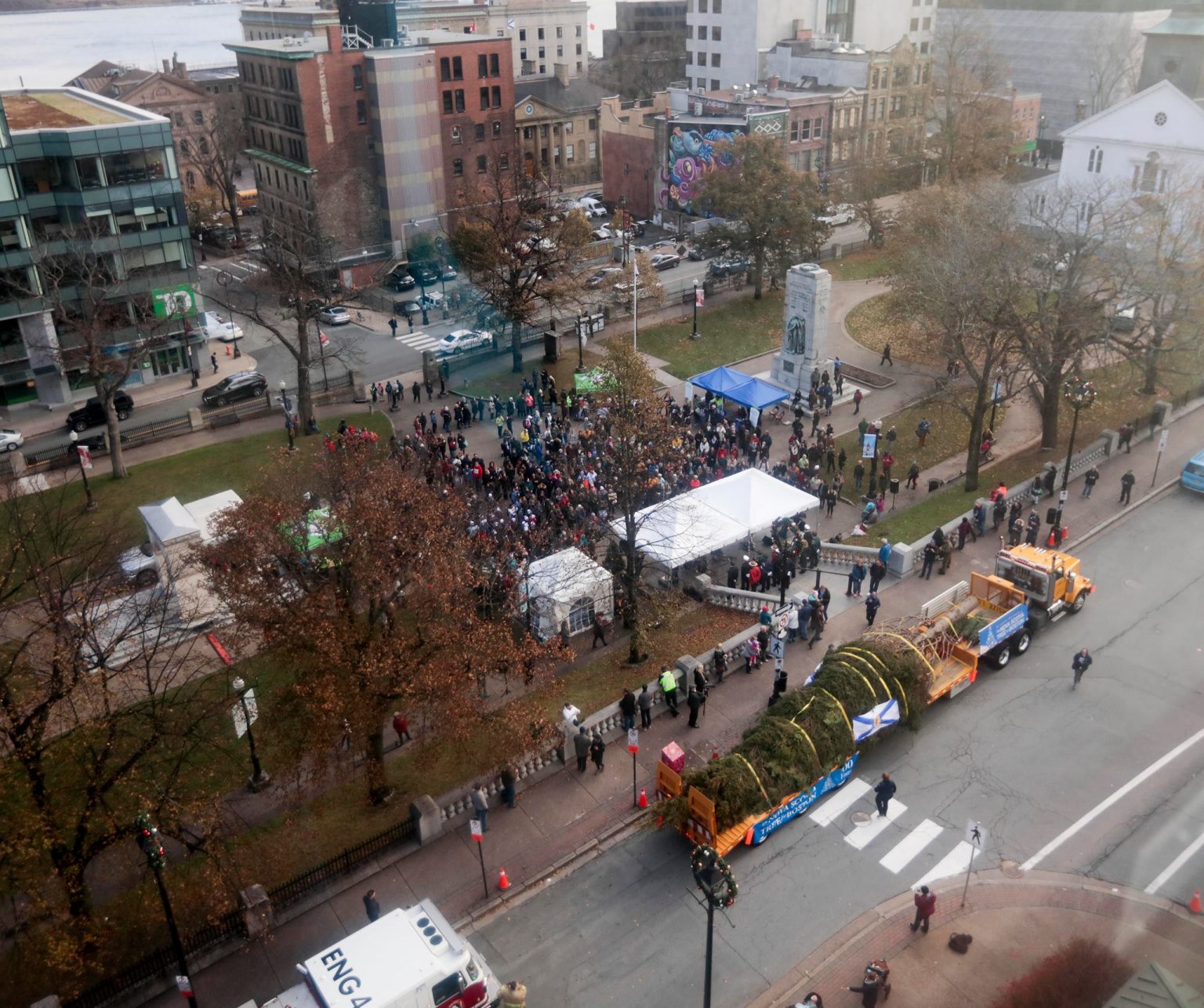 2019 Tree For Boston Send-off at Grand Parade in Halifax