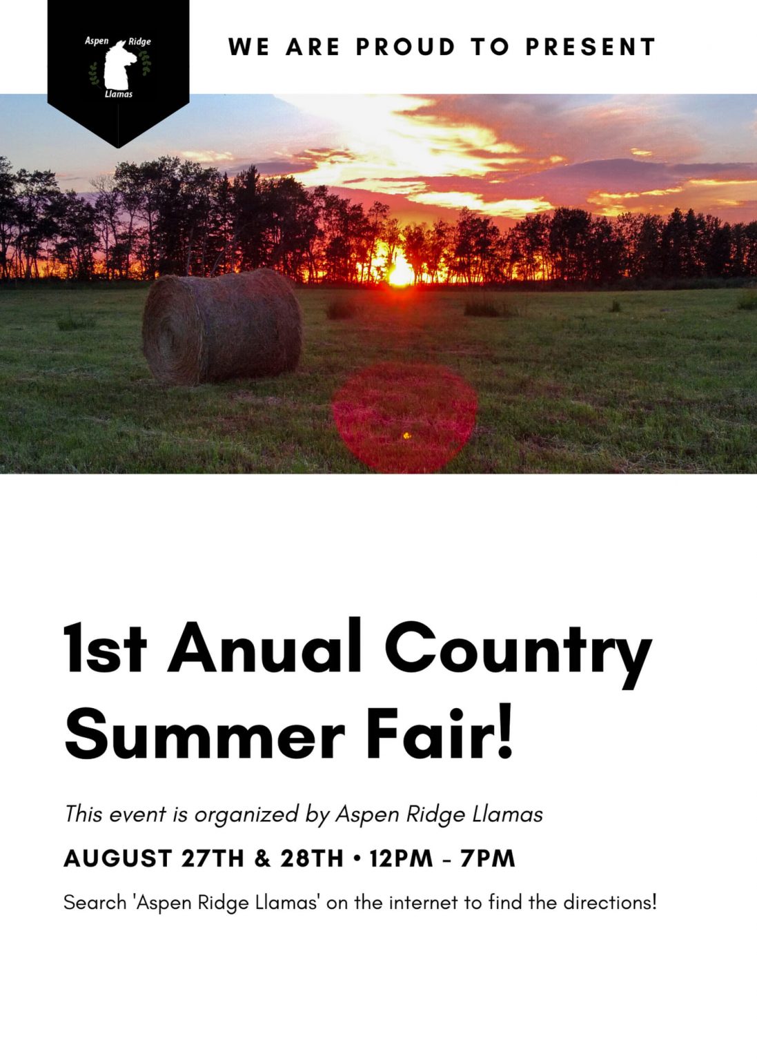 First Annual Country Summer Fair at Aspen Ridge Llamas | Family Fun ...