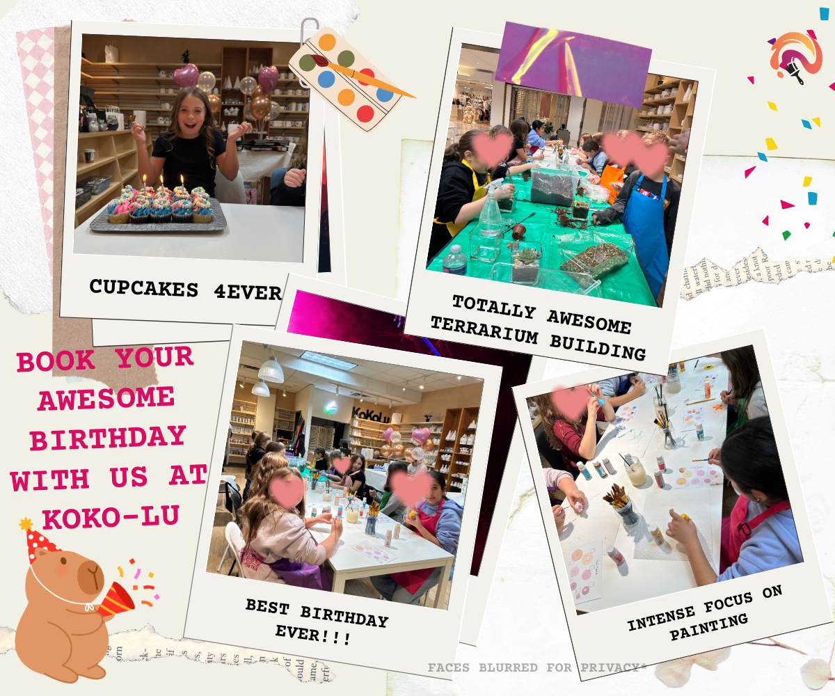Paint, Cake, Celebrate with Birthday Parties at KoKo-Lu Art Studio ...